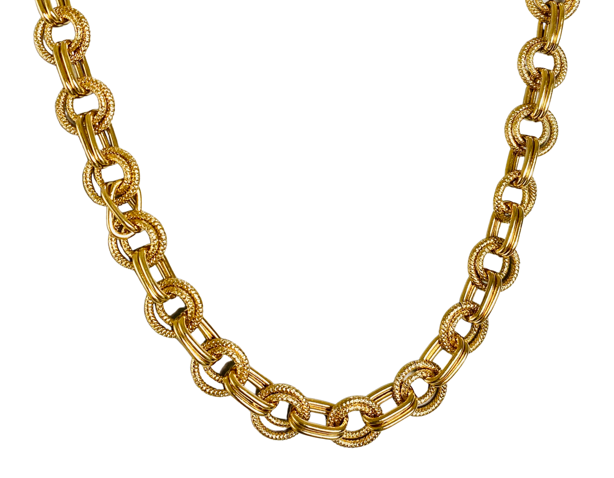 double circle chain necklace – julie barkan jewelry